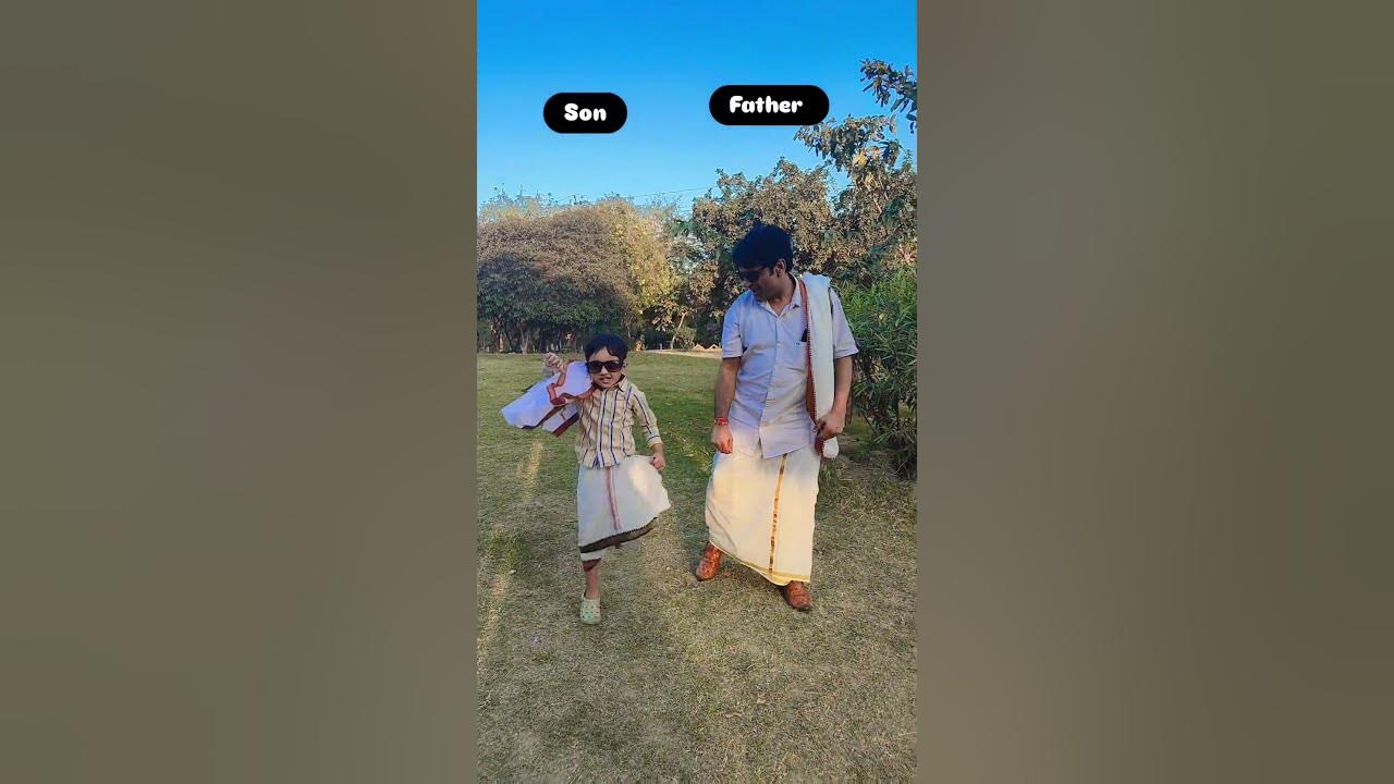Aaru aur papa ka lungi dance #cute #dance #aaru #shorts - YouTube
