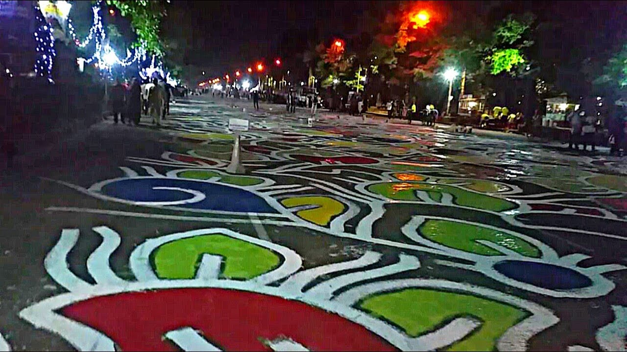 World Largest Alpona | Pohela Boishakh | Street Alpona - YouTube