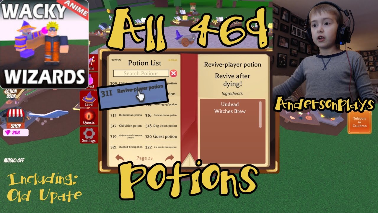 AndersonPlays Roblox Wacky Wizards All Potions - All 469 Potions Book ...