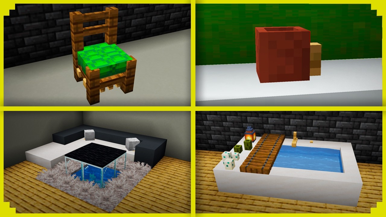 🦊15 Build Hacks de INTERIOR no MINECRAFT - YouTube