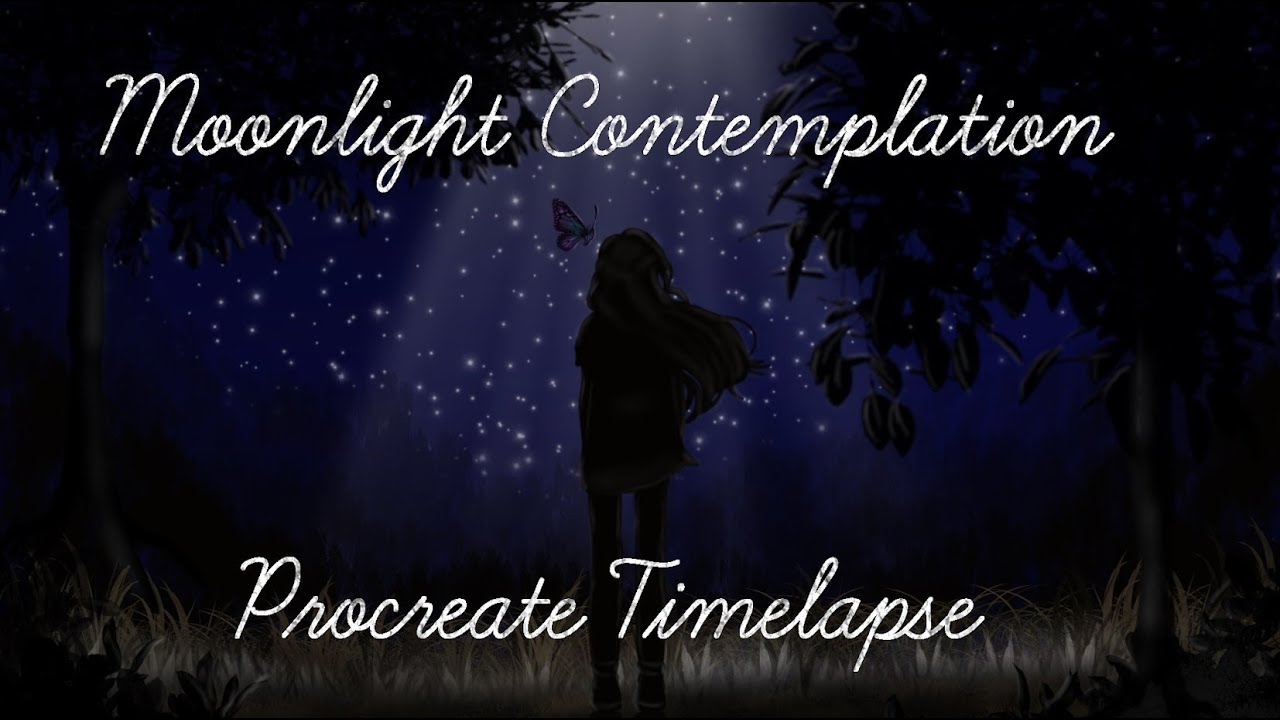 Moonlight Contemplation Procreate Timelapse - YouTube