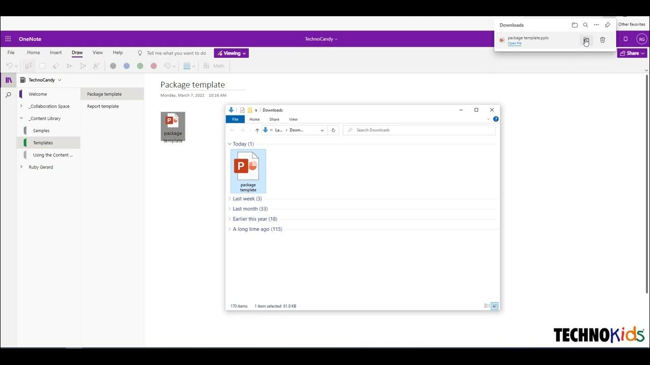 2022 | Save a Copy of a Project Template from Your TechnoKids Class Notebook - YouTube