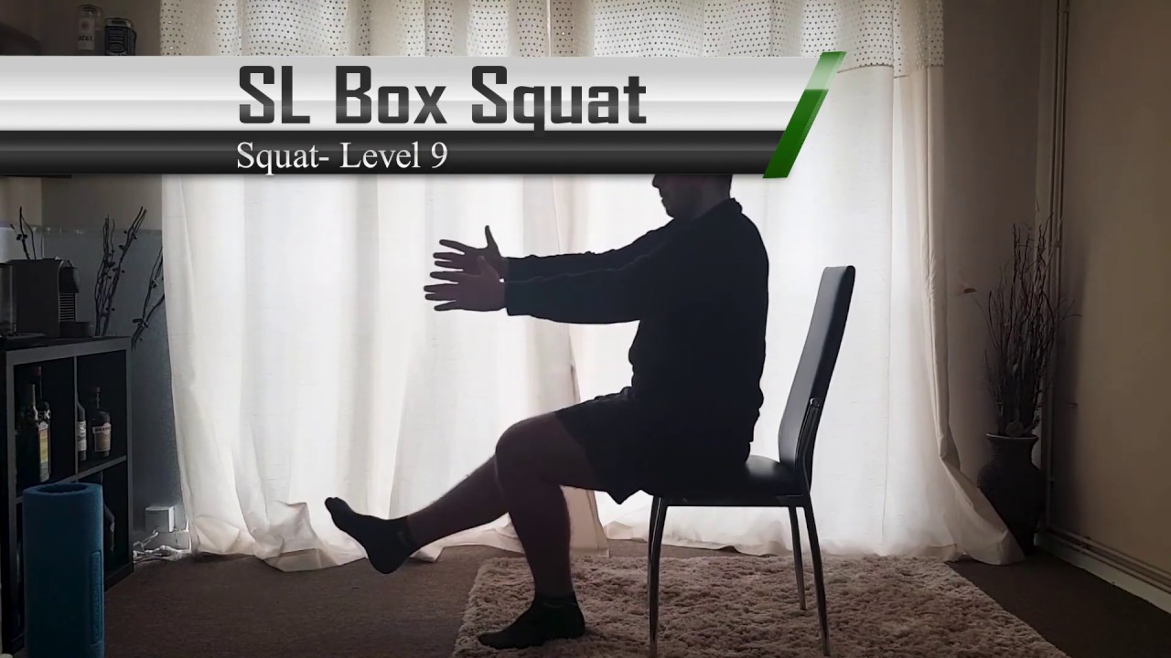 Squat - Level 8 - SL Box Squat - YouTube