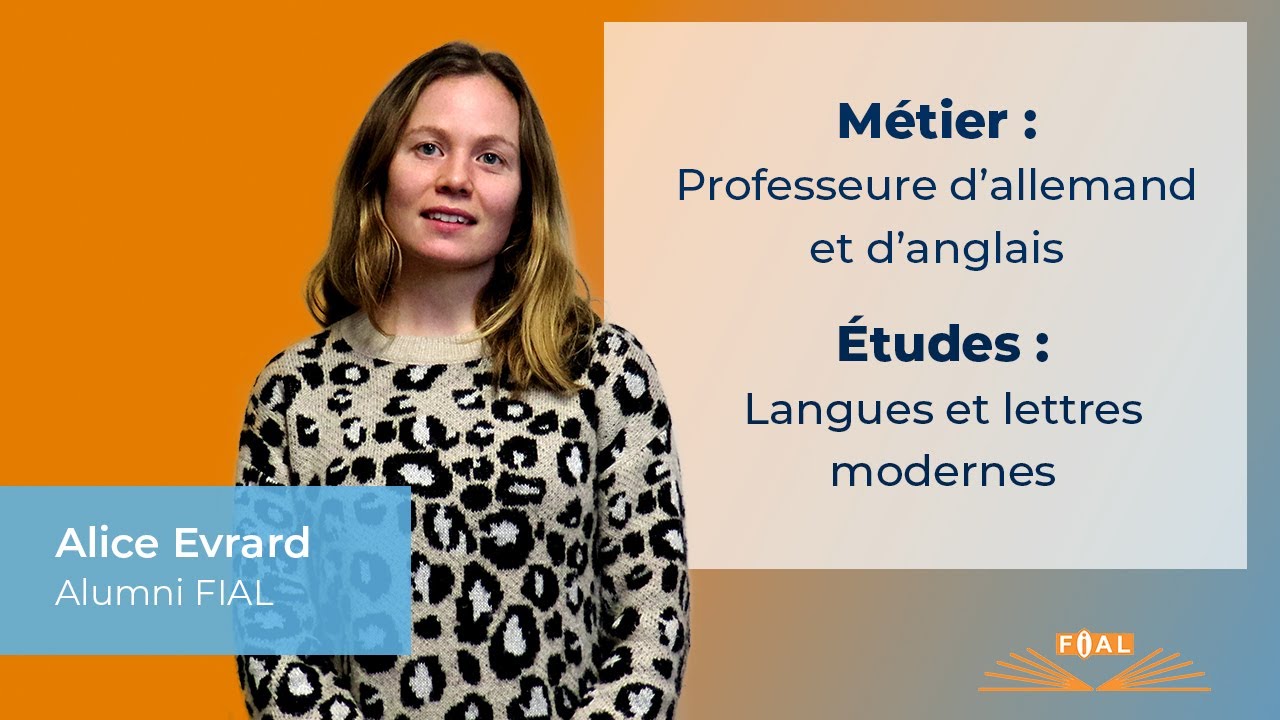 Témoignage alumni FIAL - Alice Evrard - YouTube