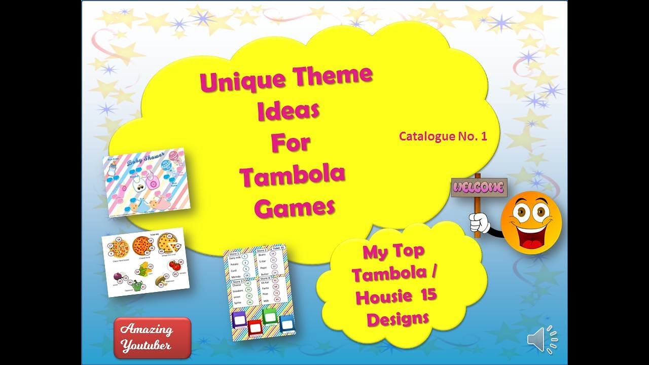 15 + Unique Tambola/Housie Theme ideas With Unique Tambola Tickets ...