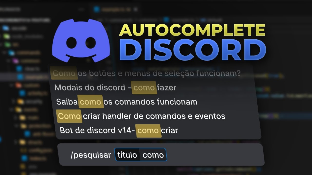 Como O Auto Complete Funciona Bot De Discord V14 E Typescript Youtube 3793