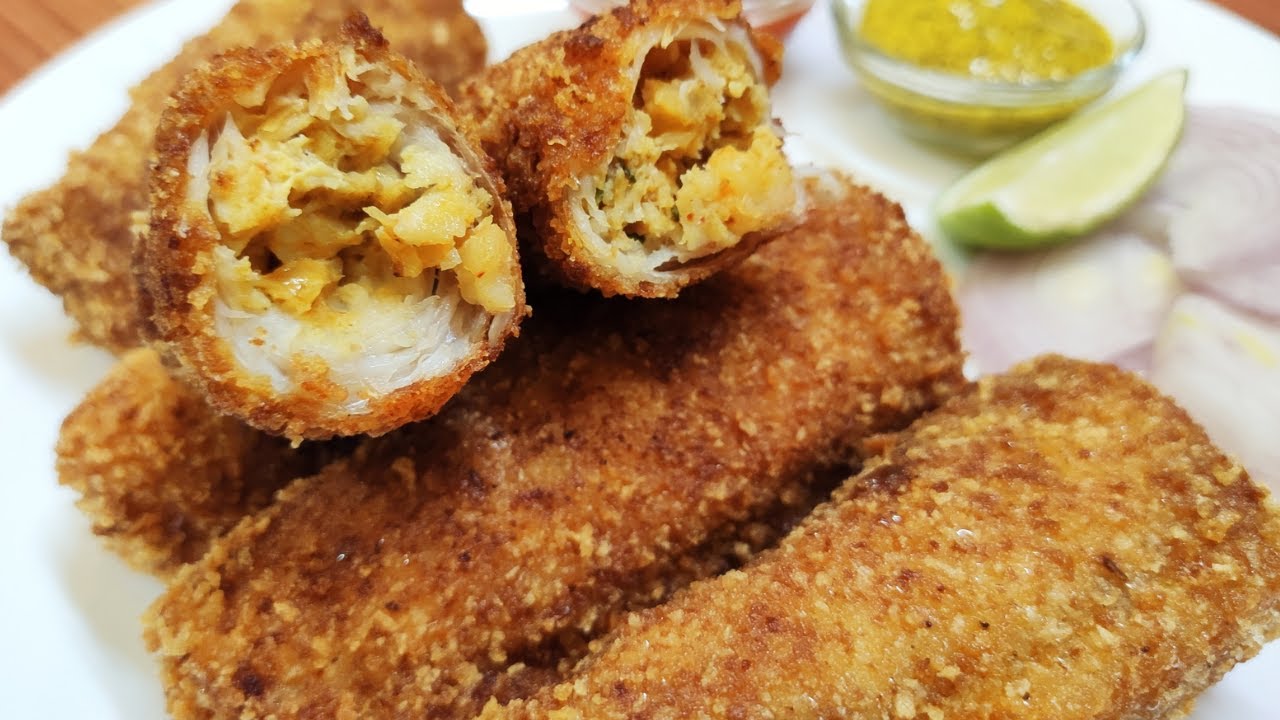 Fish Roll Recipe At Home || Bhetki Fish Roll || Kolkata Famous Fish ...
