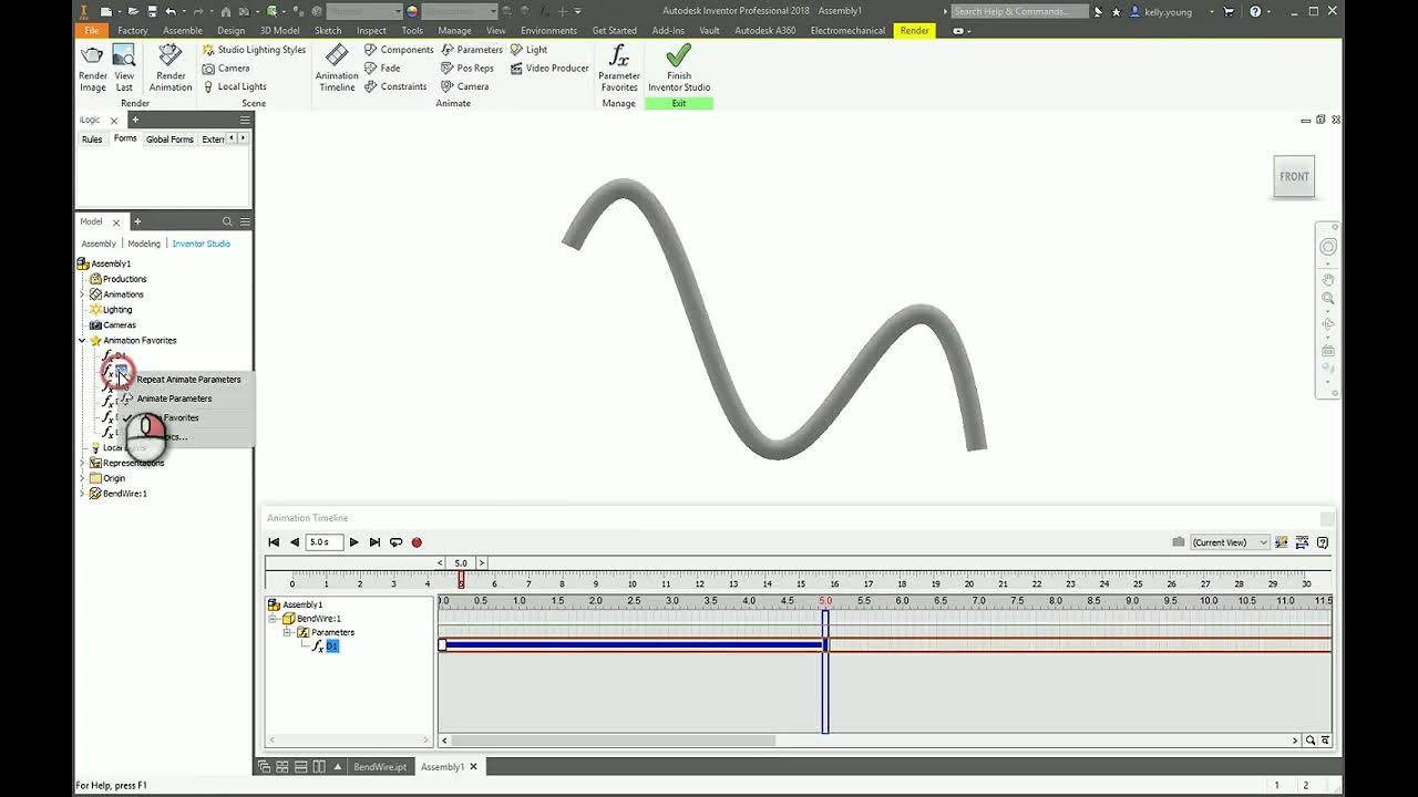 Animating Wire Bend With Key Parameters - YouTube