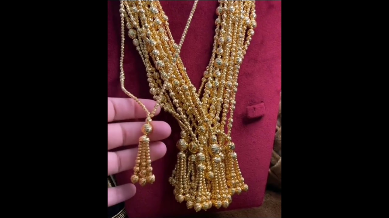 gold mala set 2021 for women | ball mala gold set | gale ka set | mala ...