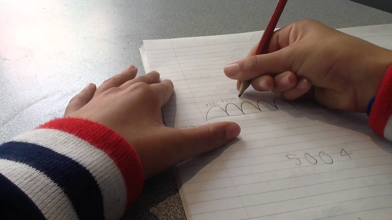 Maths: jump strategy with decimals - YouTube