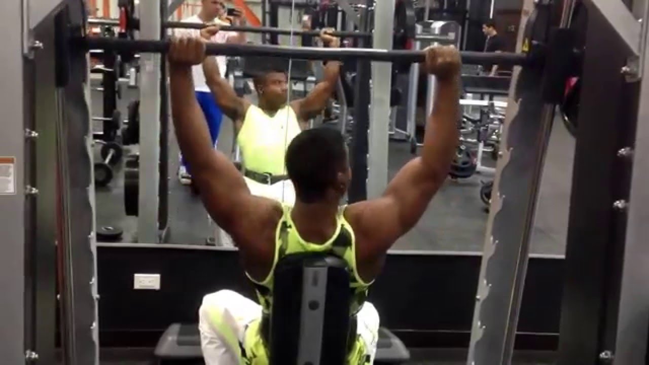 Press militar en maquina smith (movimiento medio y completo) - YouTube