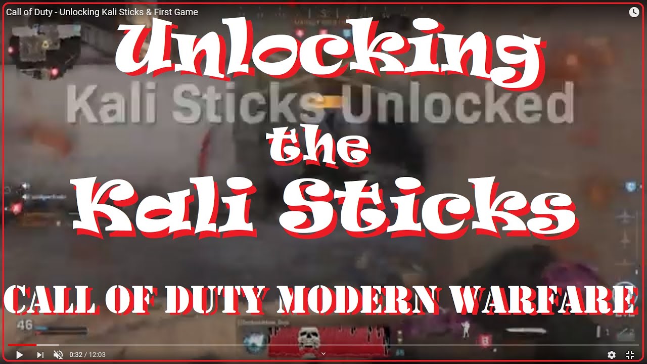 Call of Duty - Unlocking Kali Sticks & First Game - YouTube