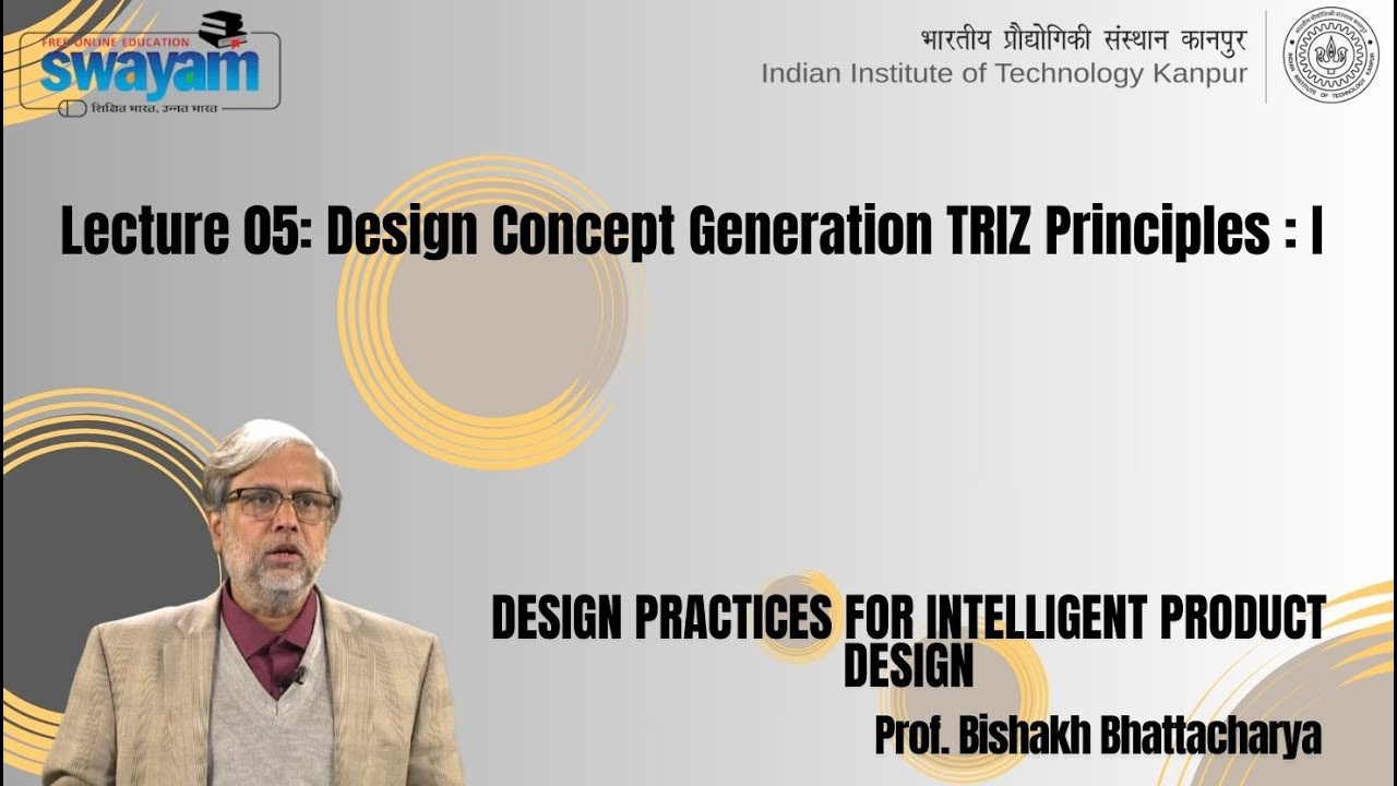 Lecture 05: Design Concept Generation TRIZ Principles – Part 1 - YouTube