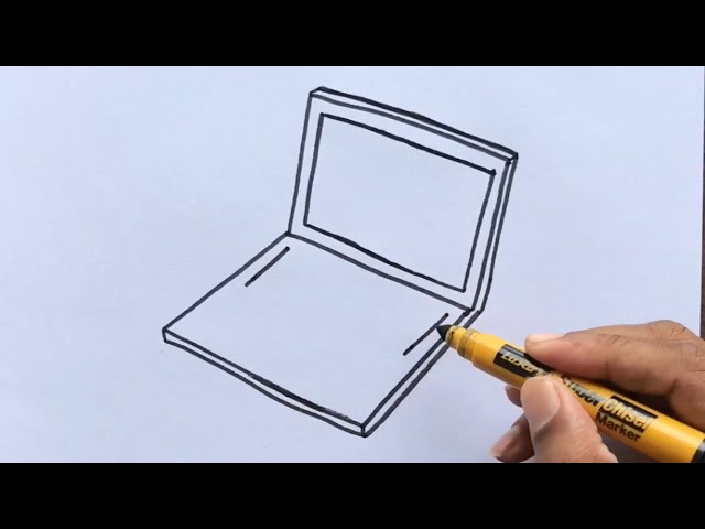 Laptop Pencil Drawing