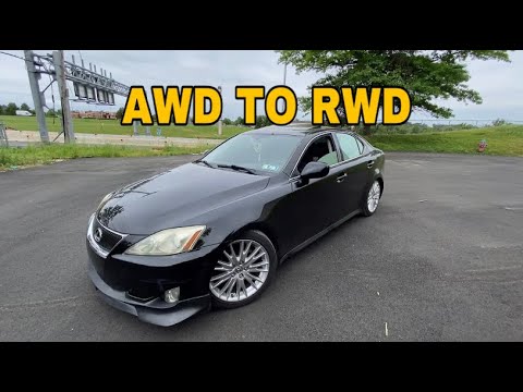 HOW TO MAKE YOUR AWD LEXUS IS250 A RWD - YouTube