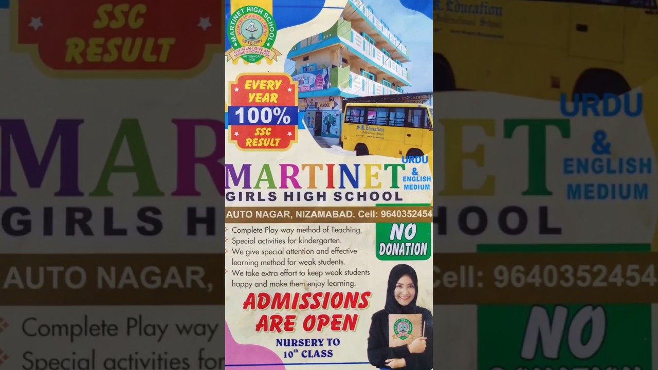 Admissions are open (Girls) - Martinet High school, autonagar Nizamabad @AutonagarMartinetschool ...
