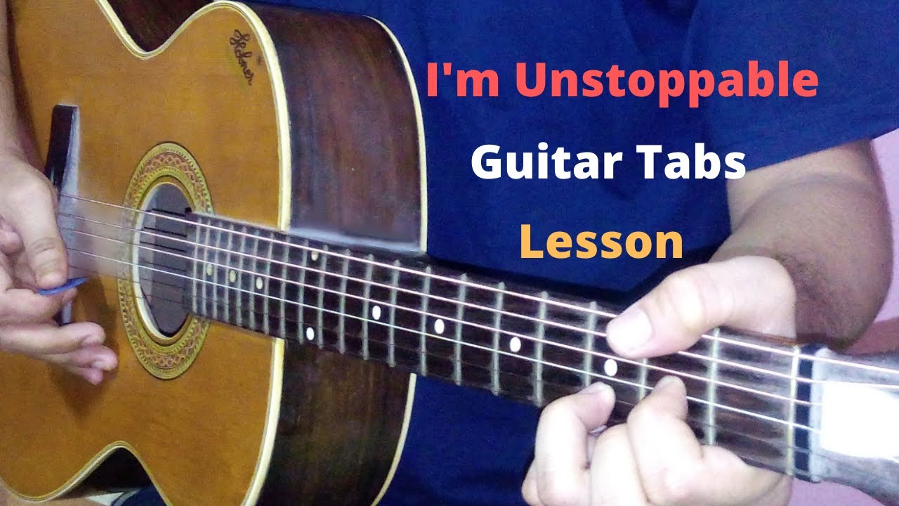 Sia - Unstoppable tabs lead lesson cover on guitar - YouTube