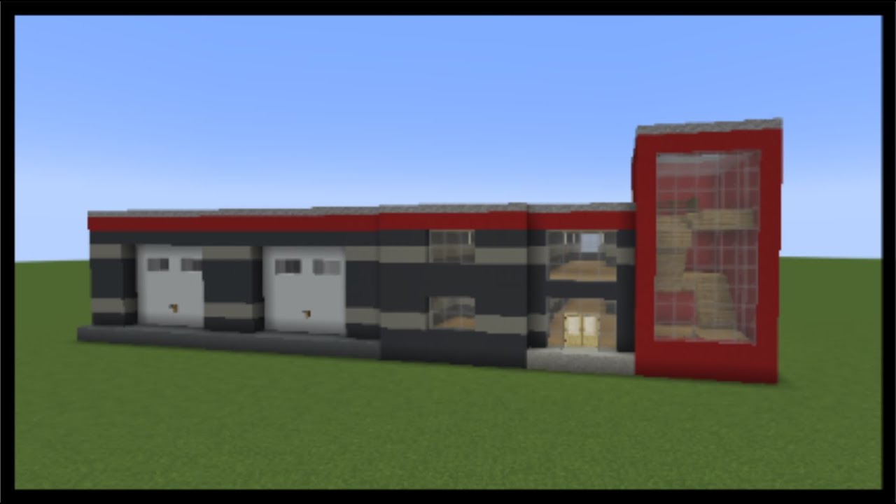 Minecraft: How to Build a Fire Station - YouTube