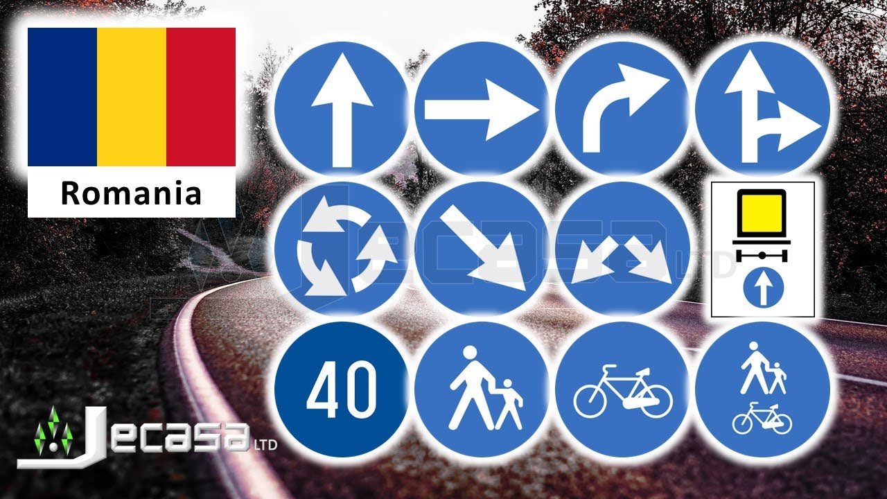 Mandatory Traffic-Road Signs in Romania (Bucharest, Cluj-Napoca, Iași ...