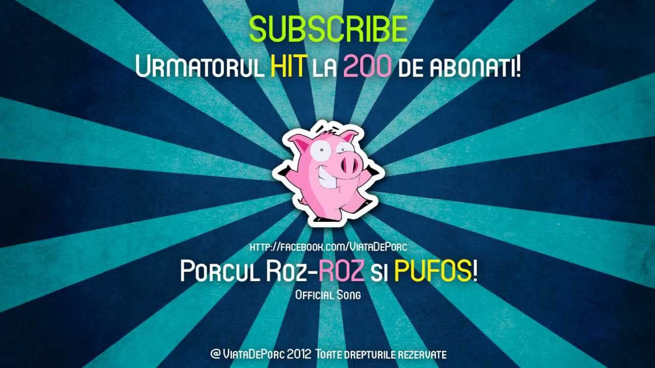 Porcul Roz-ROZ si PUFOS! (Official Song) 2012 // HATER EDITION - YouTube