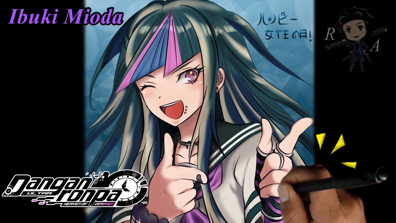 DIBUJANDO a IBUKI MIODA | SPEED DRAWING IBUKI MIODA | DANGANRONPA ...