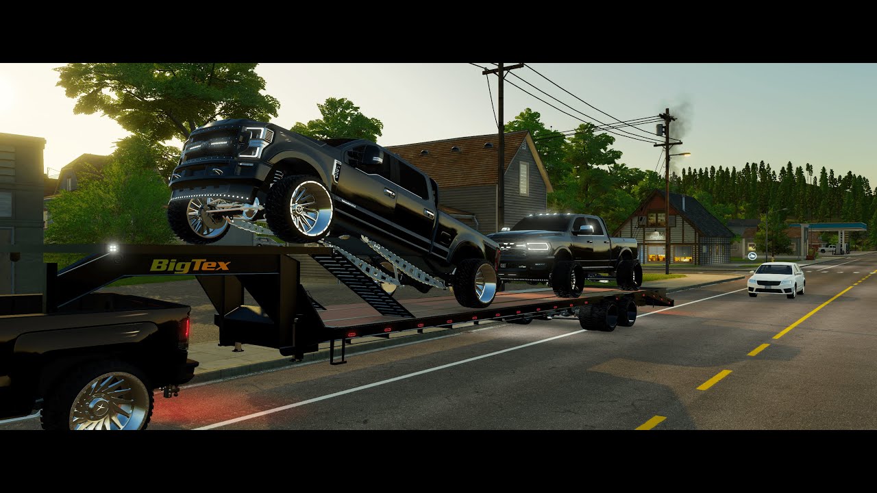 FS22 Sema Built Trucks and BIG TEX Custom Gooseneck - YouTube