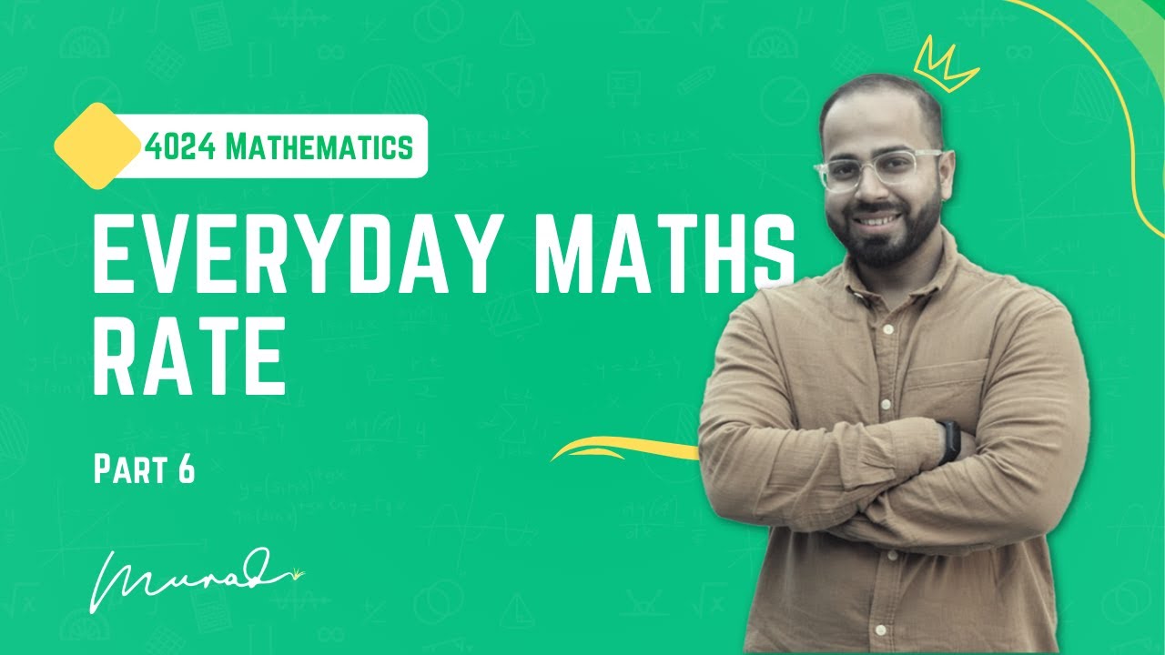 Rate | Everyday Maths | O levels Maths 4024 - YouTube