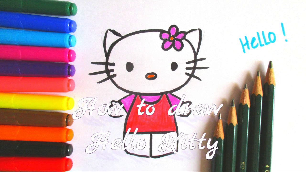 How to daw Hello Kitty - YouTube