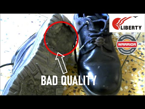 Liberty safety shoe, bad quality sole after 400 days use - YouTube