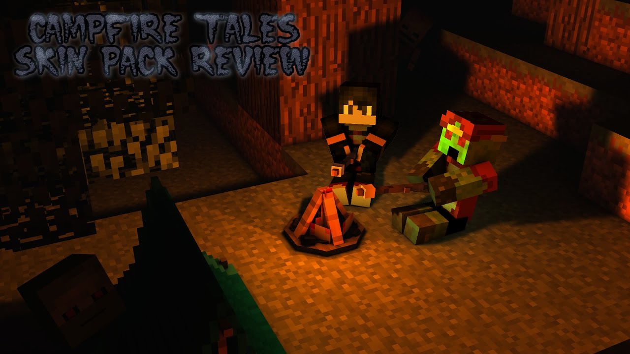 Campfire Tales Skin Pack - MCPE Skin Pack Review - YouTube