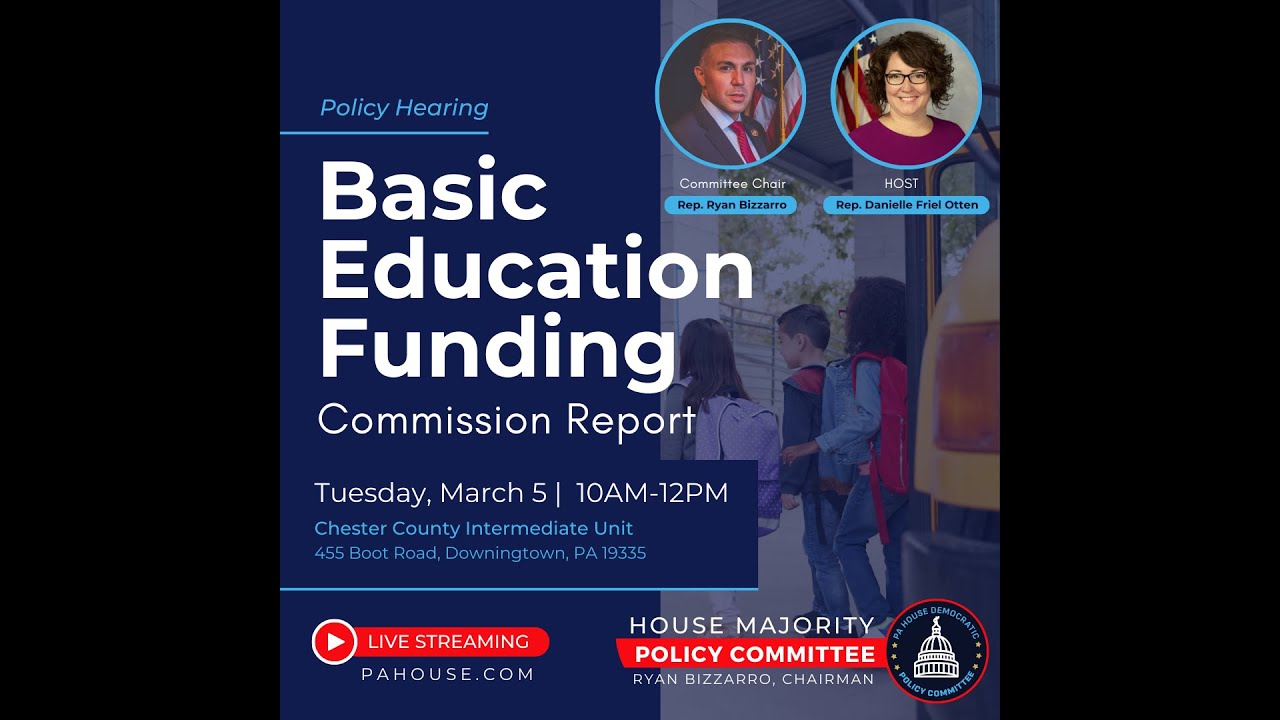House Democratic Policy Committee Hearing on Basic Education Funding ...