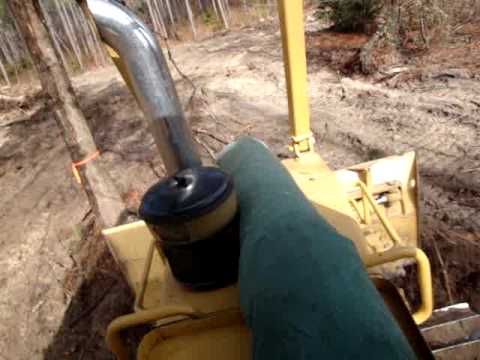Dozer rear view mirror mounted camera D4H XL - YouTube