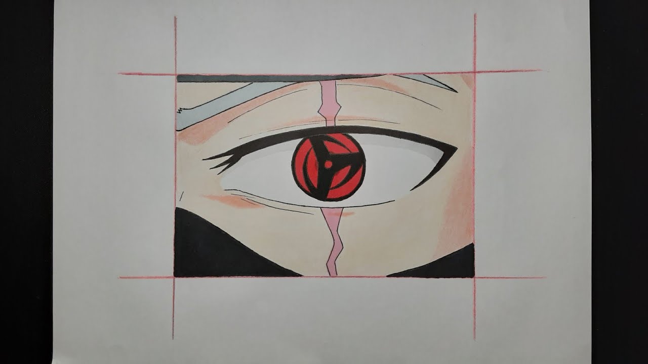 How to draw Kakashi's eye (468) - YouTube