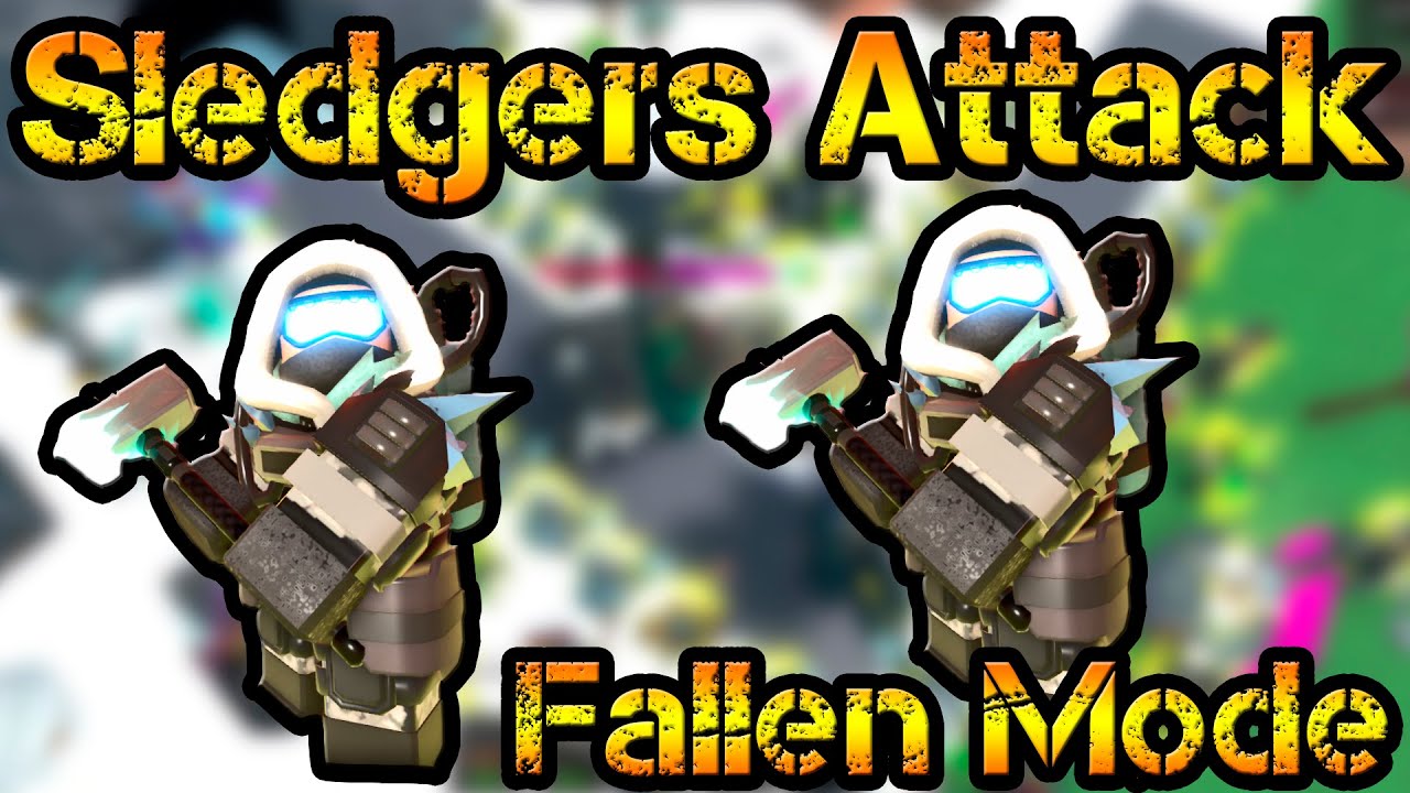 Sledger Attack Fallen Mode Roblox Tower Defense Simulator - YouTube