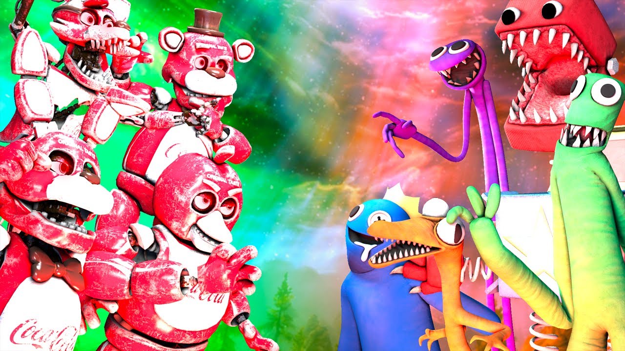[SFM FNaF] Rainbow Friends & Boxy Boo vs Coca Cola Animatronics - YouTube