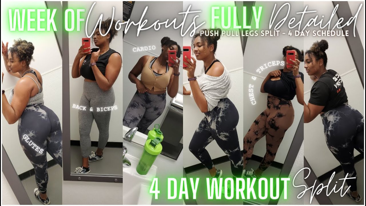 FULL WEEK OF WORKOUTS for a HOURGLASS FIGURE 🍑🍠*5 day upper/lower body ...