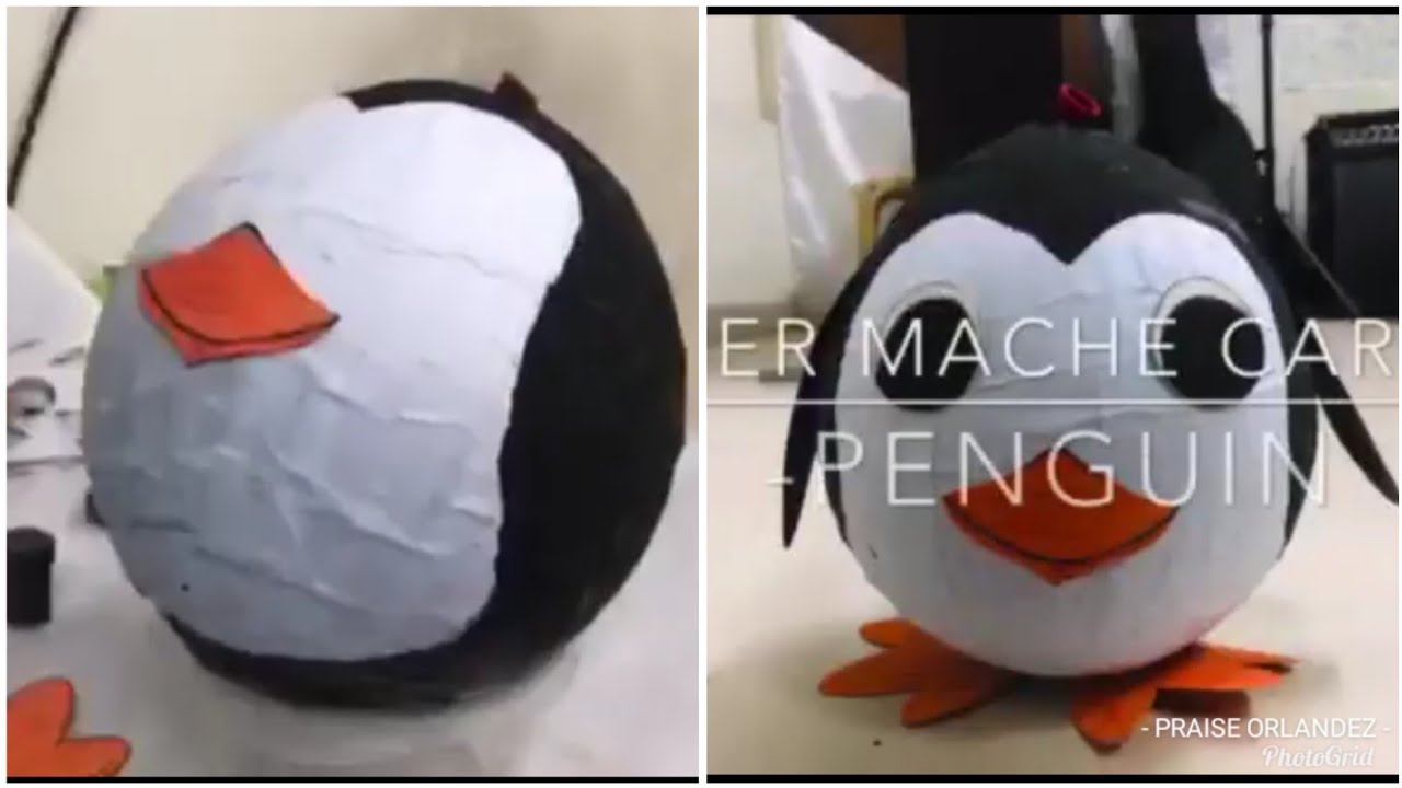 DIY PENGUIN PAPER MACHE/ MAPEH ARTS MELC PROJECT - YouTube
