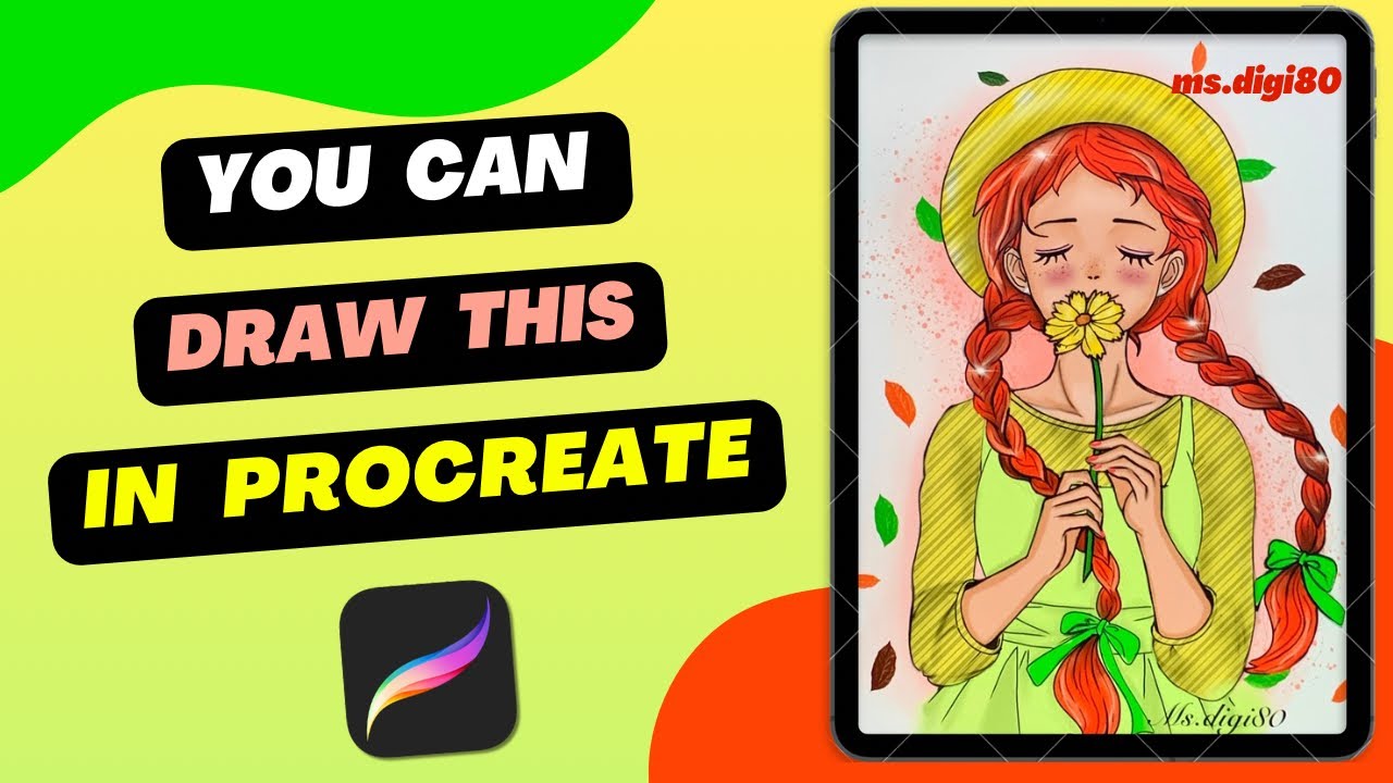 How To Draw A Cute Girl In Your Ipad😍you can draw this - YouTube