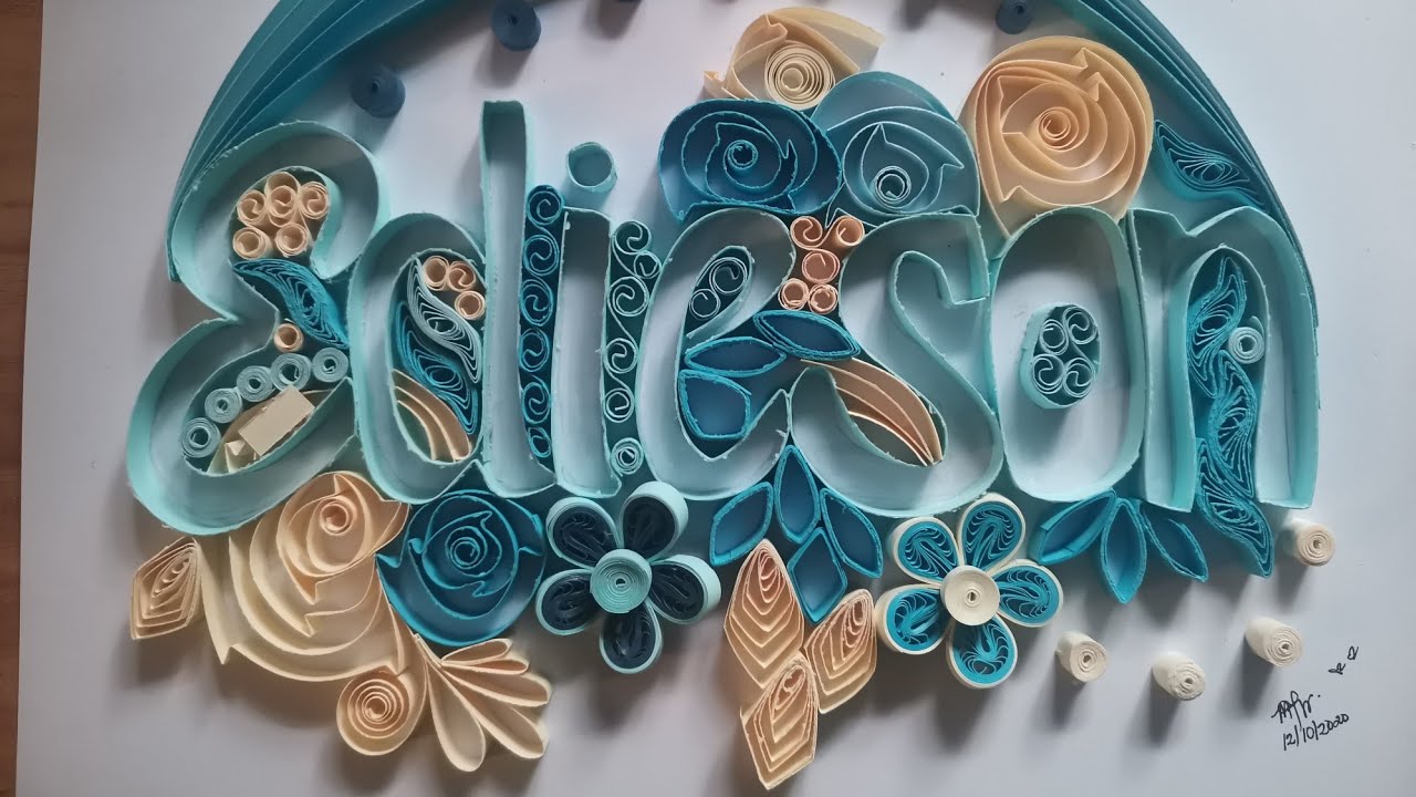How to Quill Name - Edieson | Commissioned Quilling | Marz's Passion ...