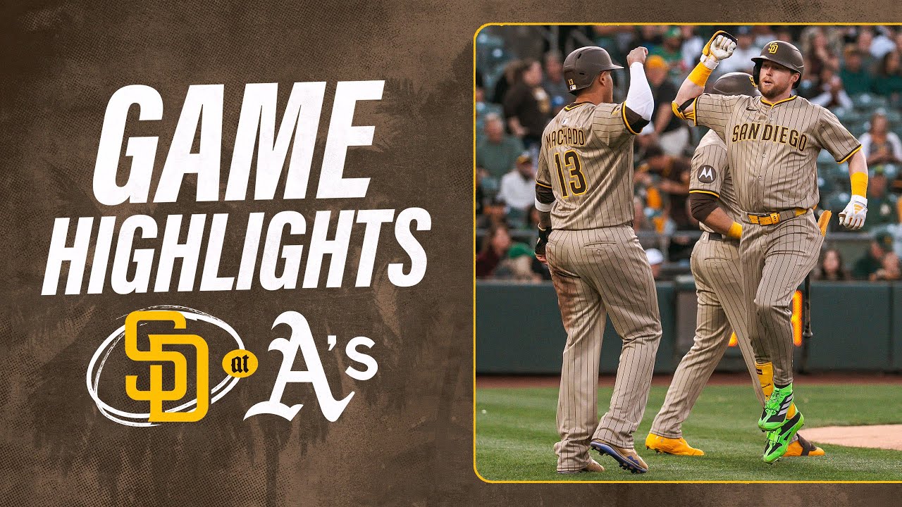 Padres vs. A's Game Highlights (4/7/25) | MLB Highlights - YouTube