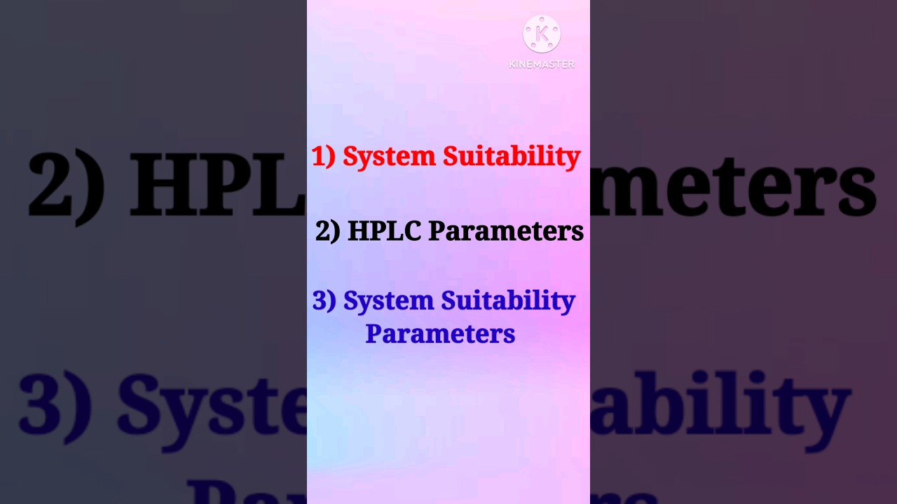 System Suitability Parameters II Hplc parameters #hplc #qualitycontrol ...