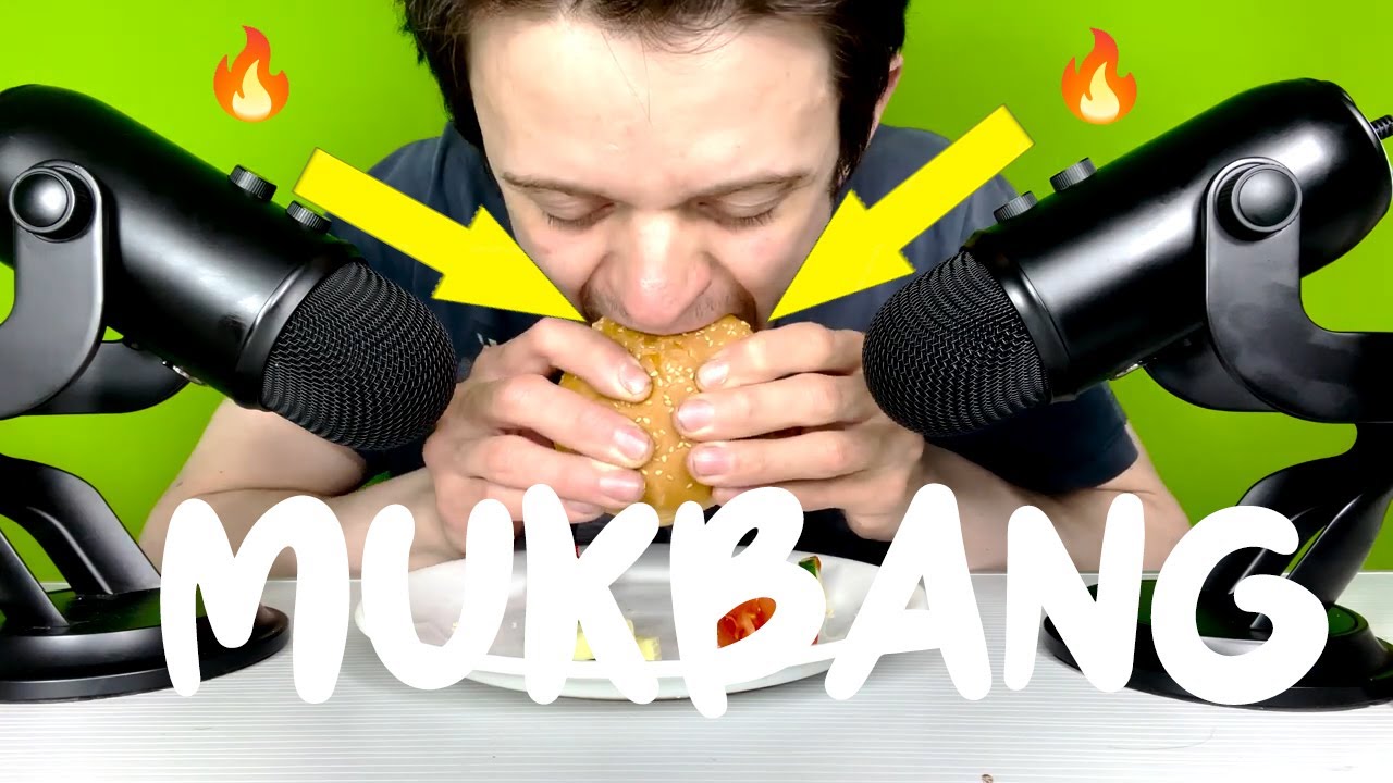 ASMR COOKING & EATING BURGER (MUKBANG) - YouTube