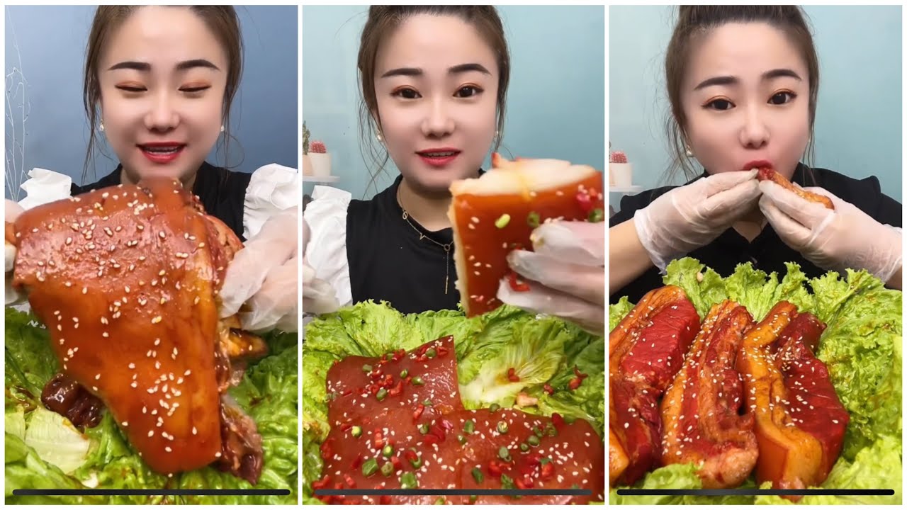 Quick Eating MUKBANG ASMR real sound fall water mouth 14 - YouTube