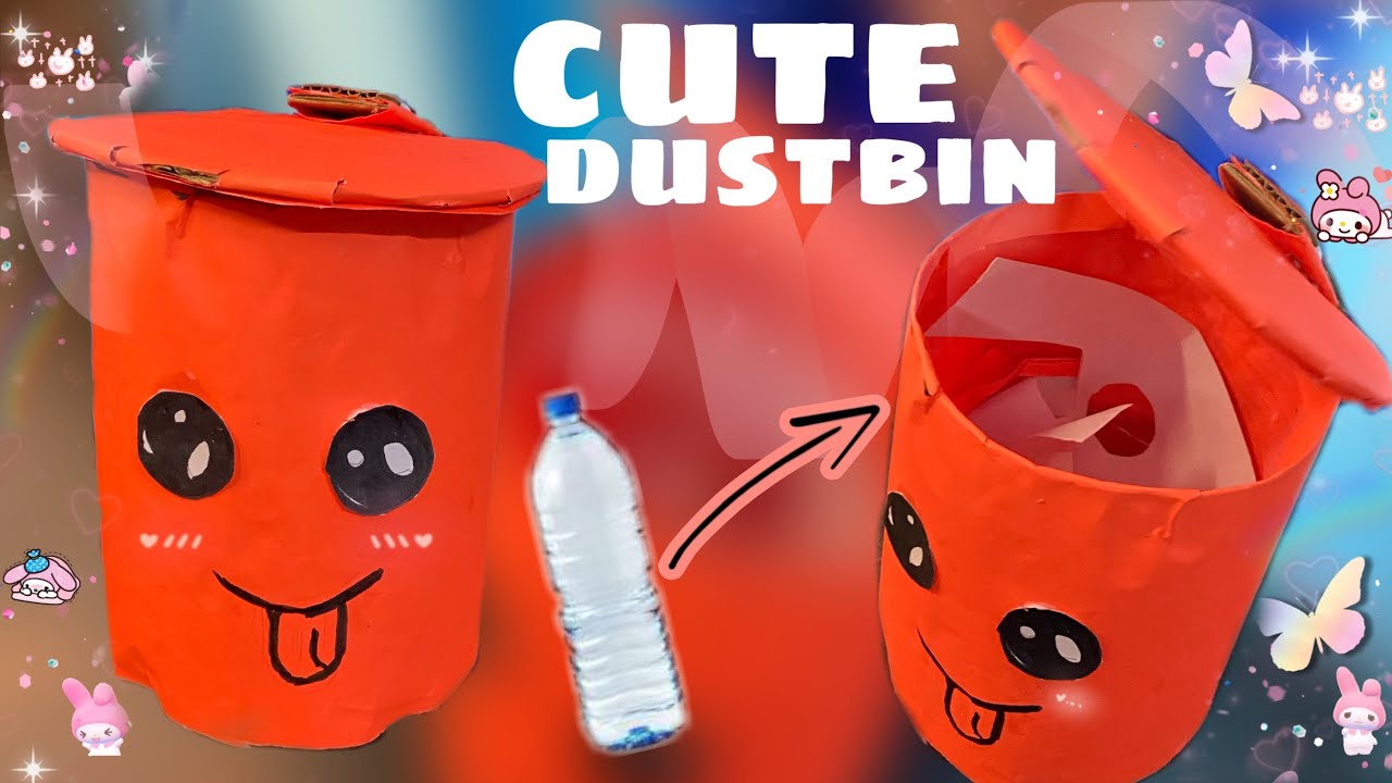 DIY | Cute Dustbin / ♻️reuse of waste bottles/ reuse of plastic bottles ...