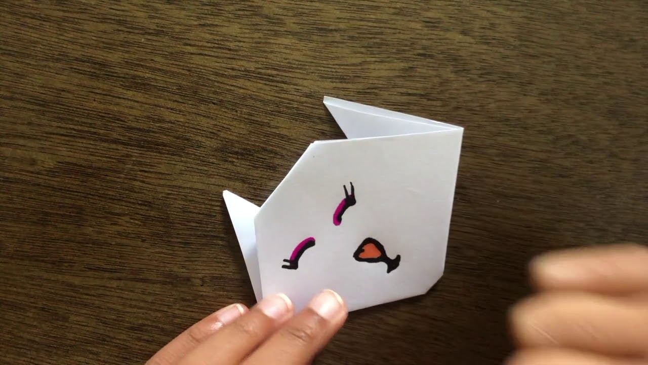 Paper Cat Face Craft - YouTube