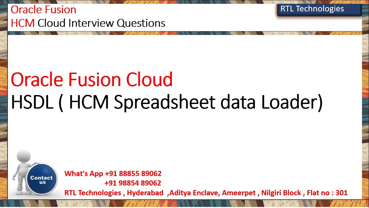 HSDL | HCM Spreadsheet data Loader | Job Family | Data Set | Realtime | Training | Placement ...