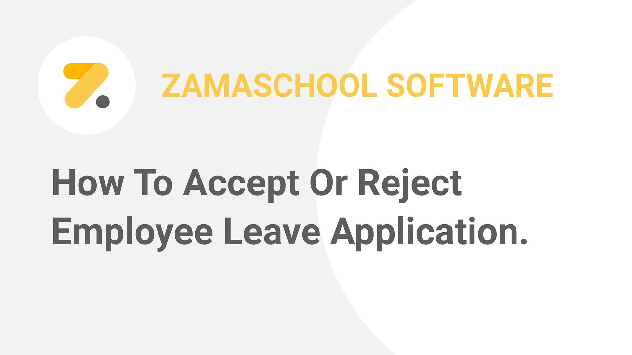 How to accept or reject employee leave application | School Management ...