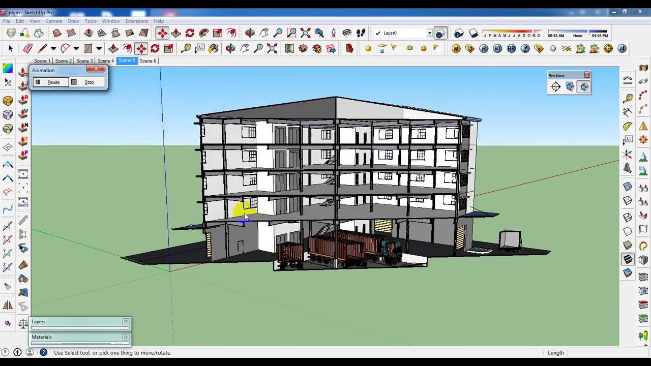Hướng dẫn tạo video mặt cắt trong sketchup - YouTube