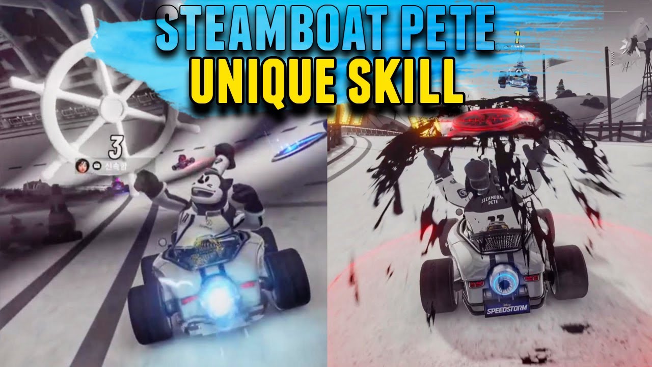 Disney Speedstorm | Steamboat Pete Unique Skills Showcase Gameplay ...