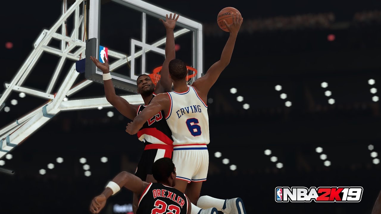 NBA 2K19 (PC) - 1986 Gameplay - 76ers vs. Trail Blazers - YouTube
